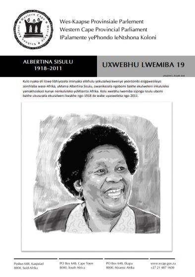 UXwebhu lweMiba 19: Albertina Sisulu | wcpp